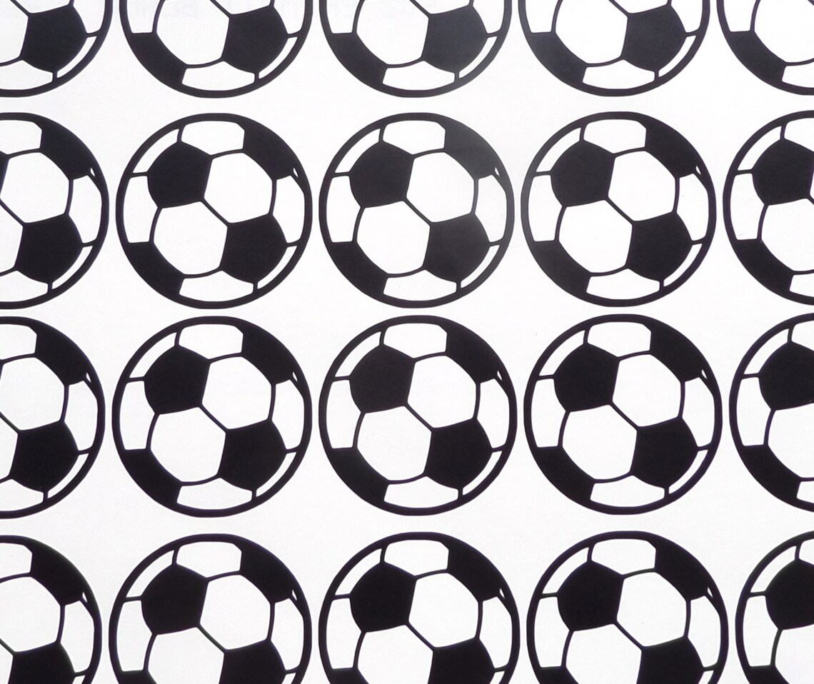 25 pegatinas de la pelota de fútbol de vinilo favores de la | Etsy