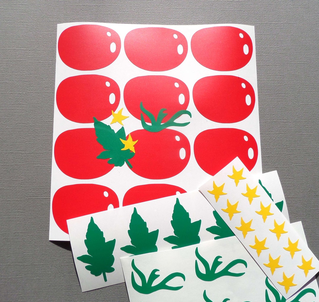 12 Tomato Stickers, Craft Supply, Decals - Etsy