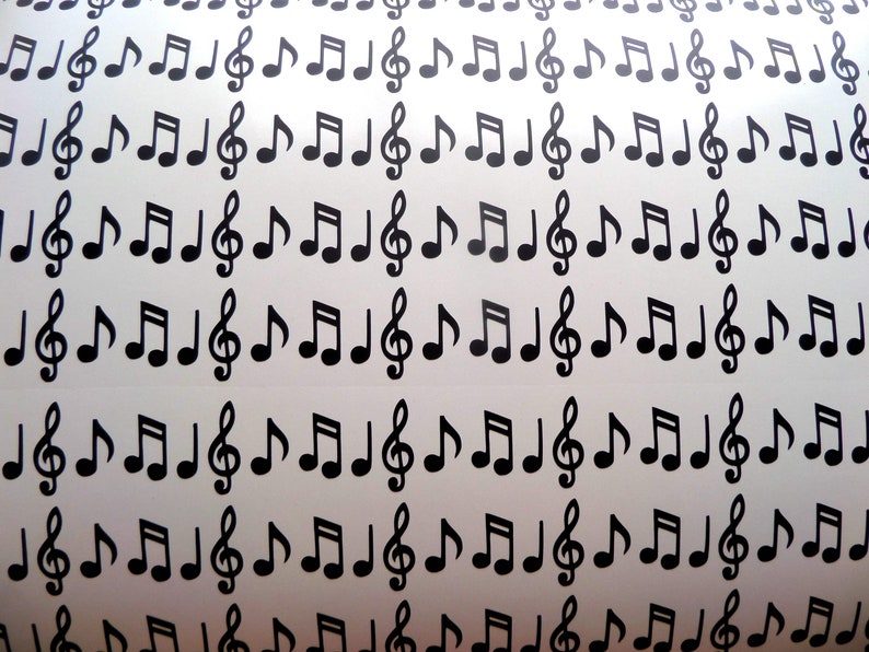 200 Tiny Music Notes Stickers, Vinyl Decals, (50x4) - Etsy