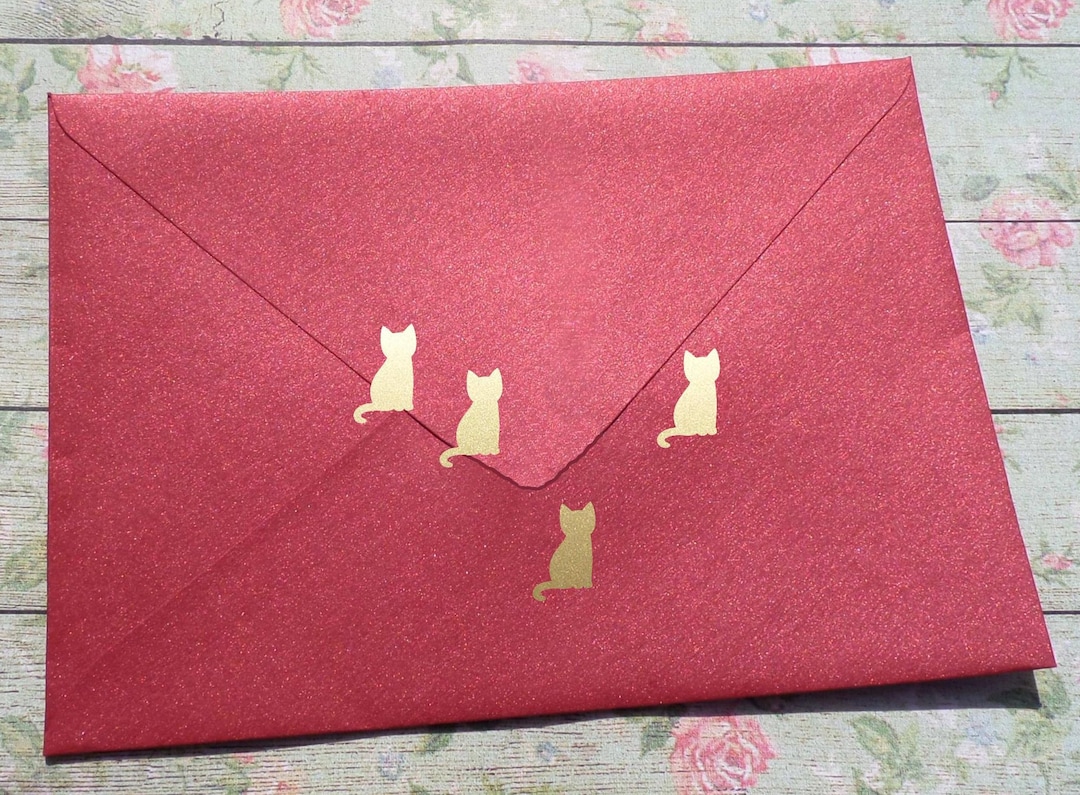 16+ Cat Stickers, Cat Envelope Seal, Craft Supply, 0.5-2.5in, Vinyl - Etsy