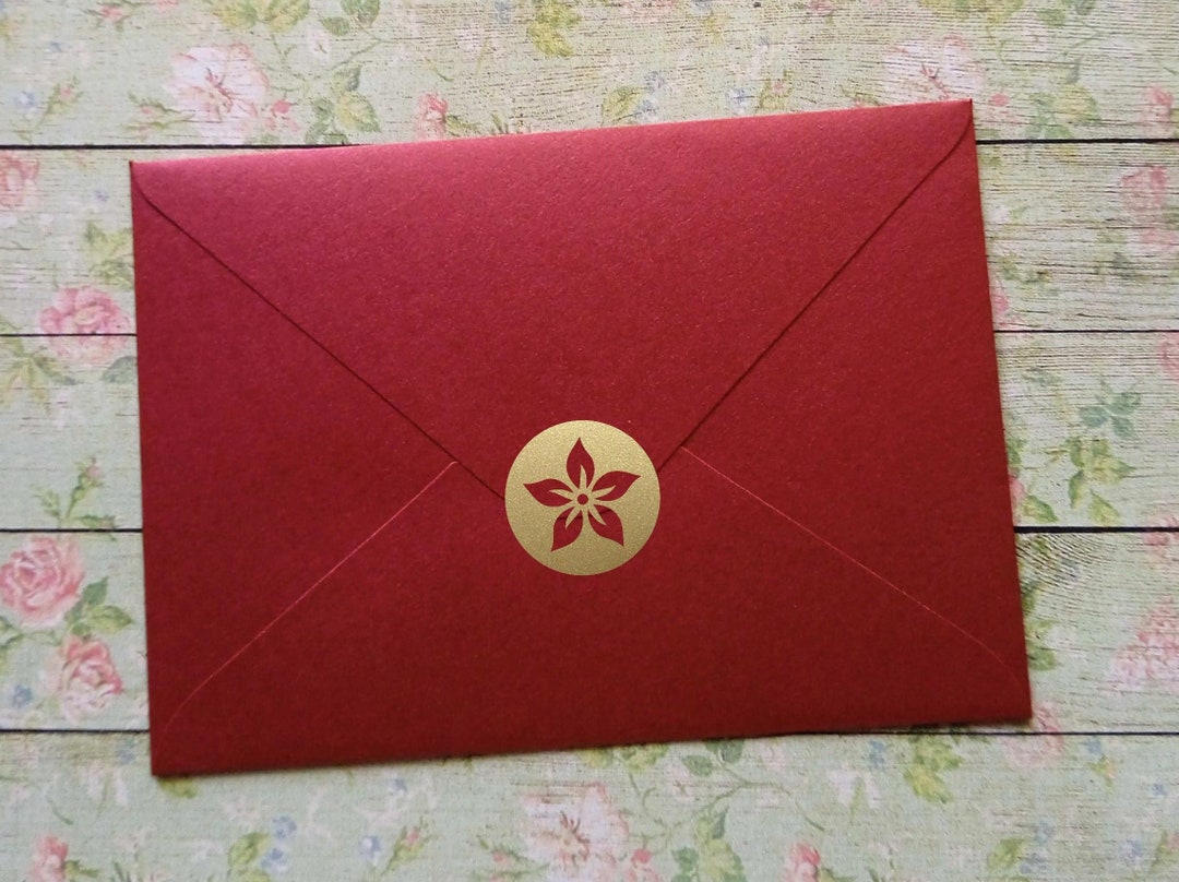 60 Flower Stickers Round Envelope Seals 1in (2.5cm) - Etsy