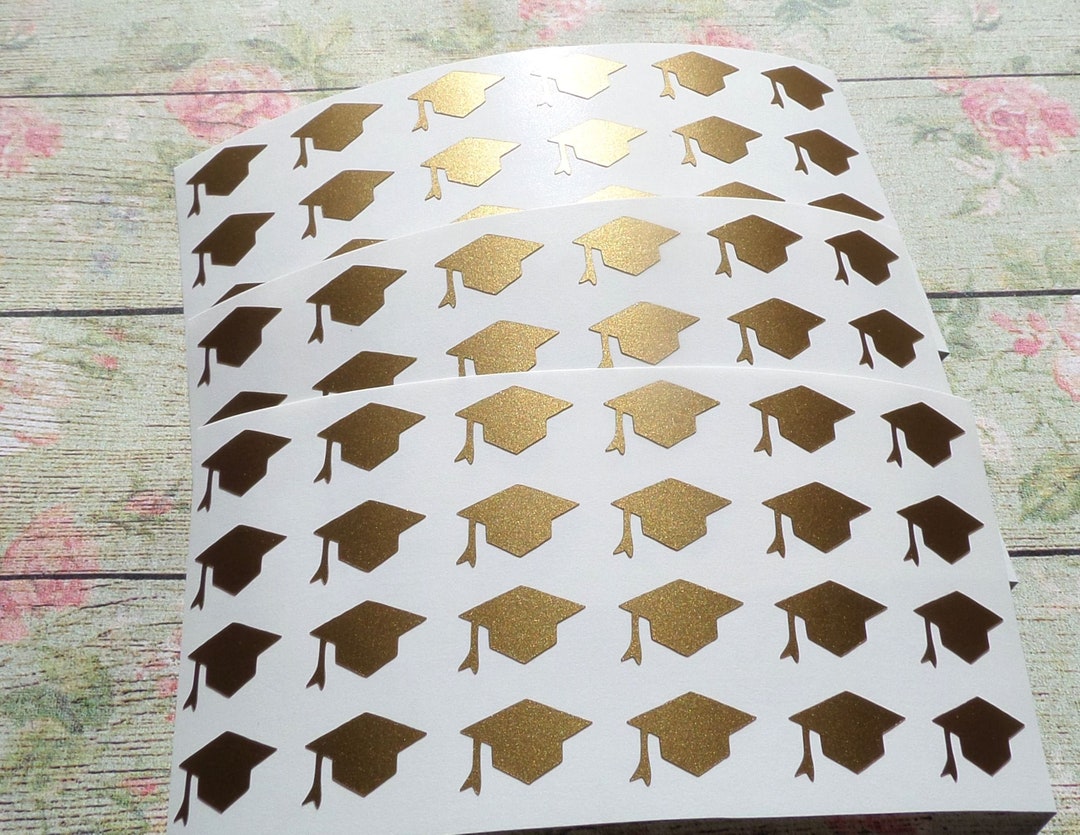 Graduation Cap Stickers, Vinyl, 0.5 - 2 Inches - Etsy