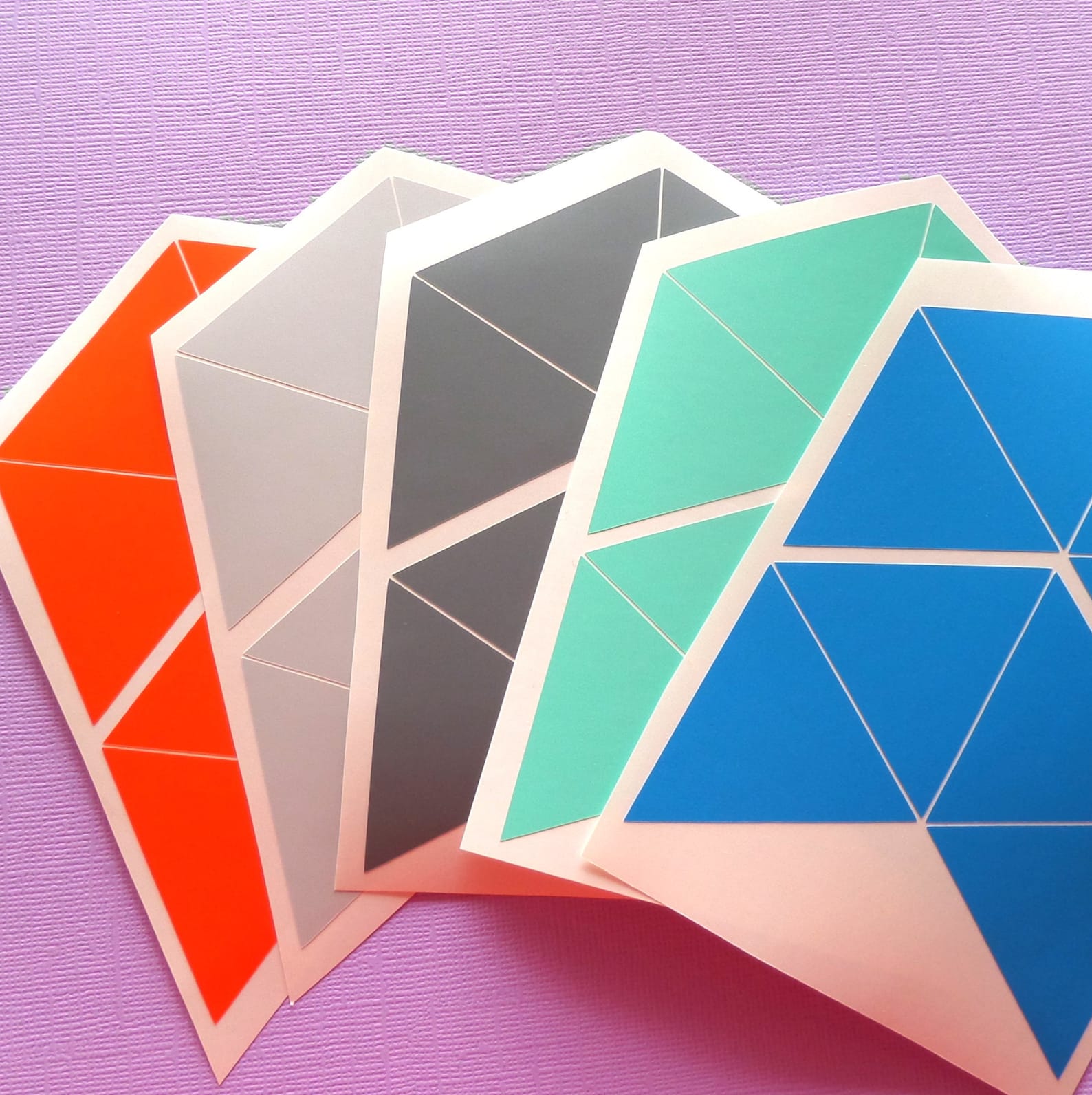 45 Vinyl Triangle Stickers - Etsy