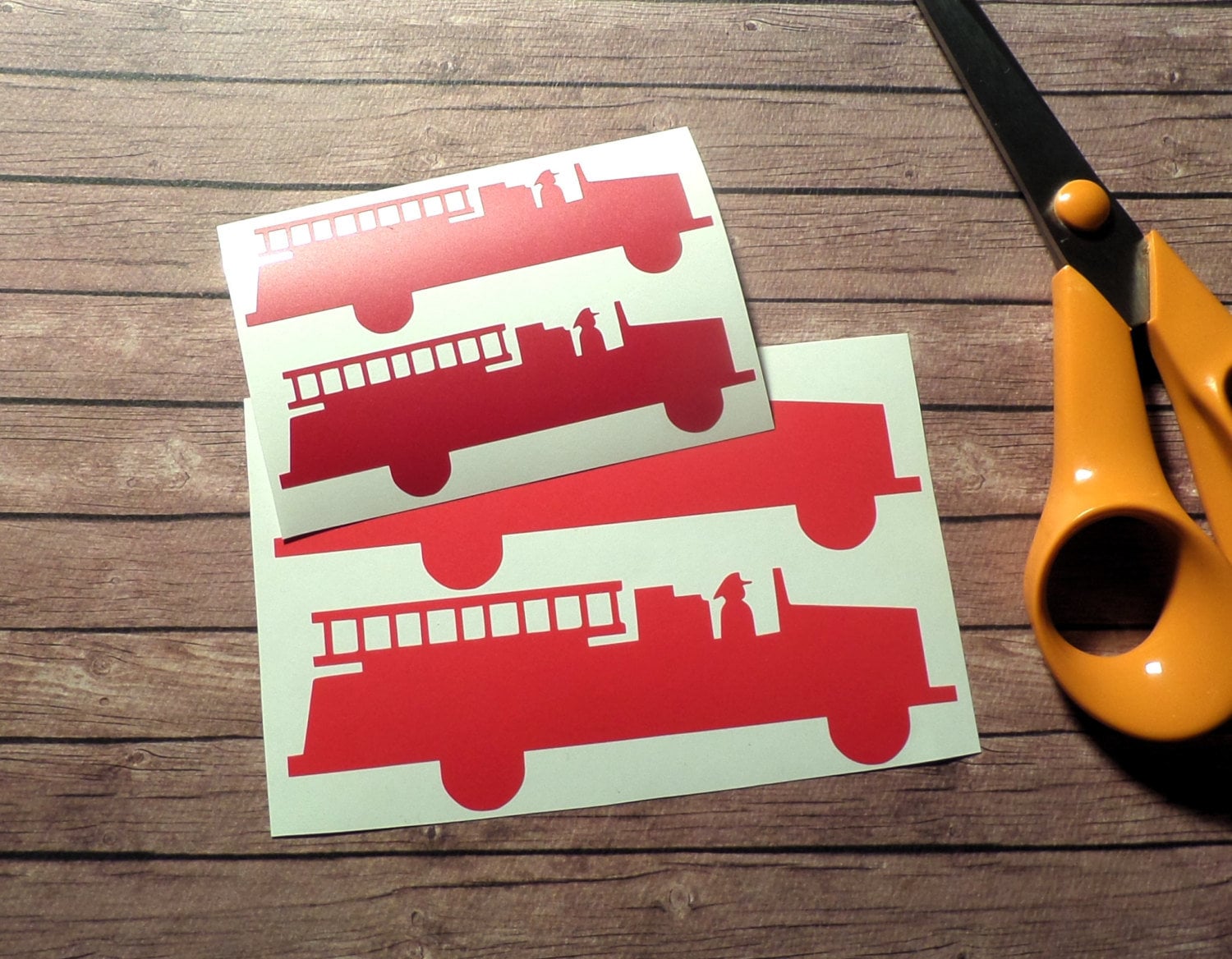 Firetruck Stickers, Fire Engine Decals, Fireman Birthday Invitation ...
