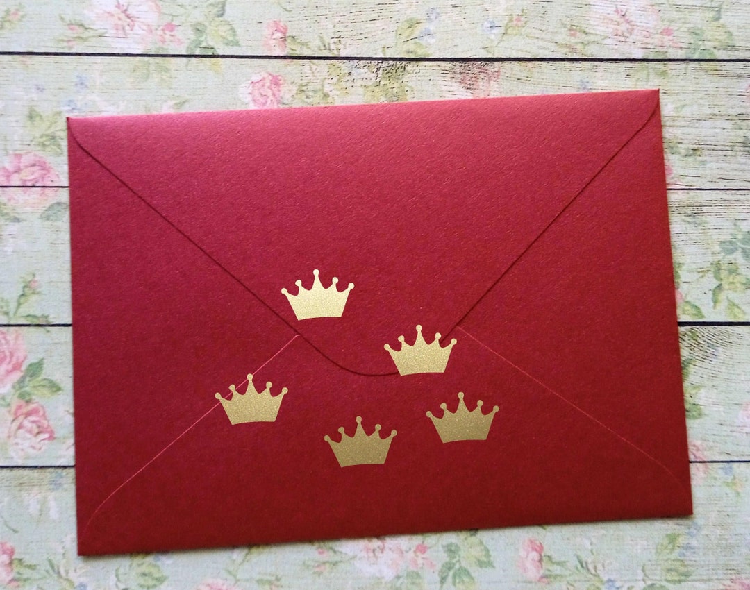 Small Crown Stickers Envelope Seal Princess Party Decor - Etsy