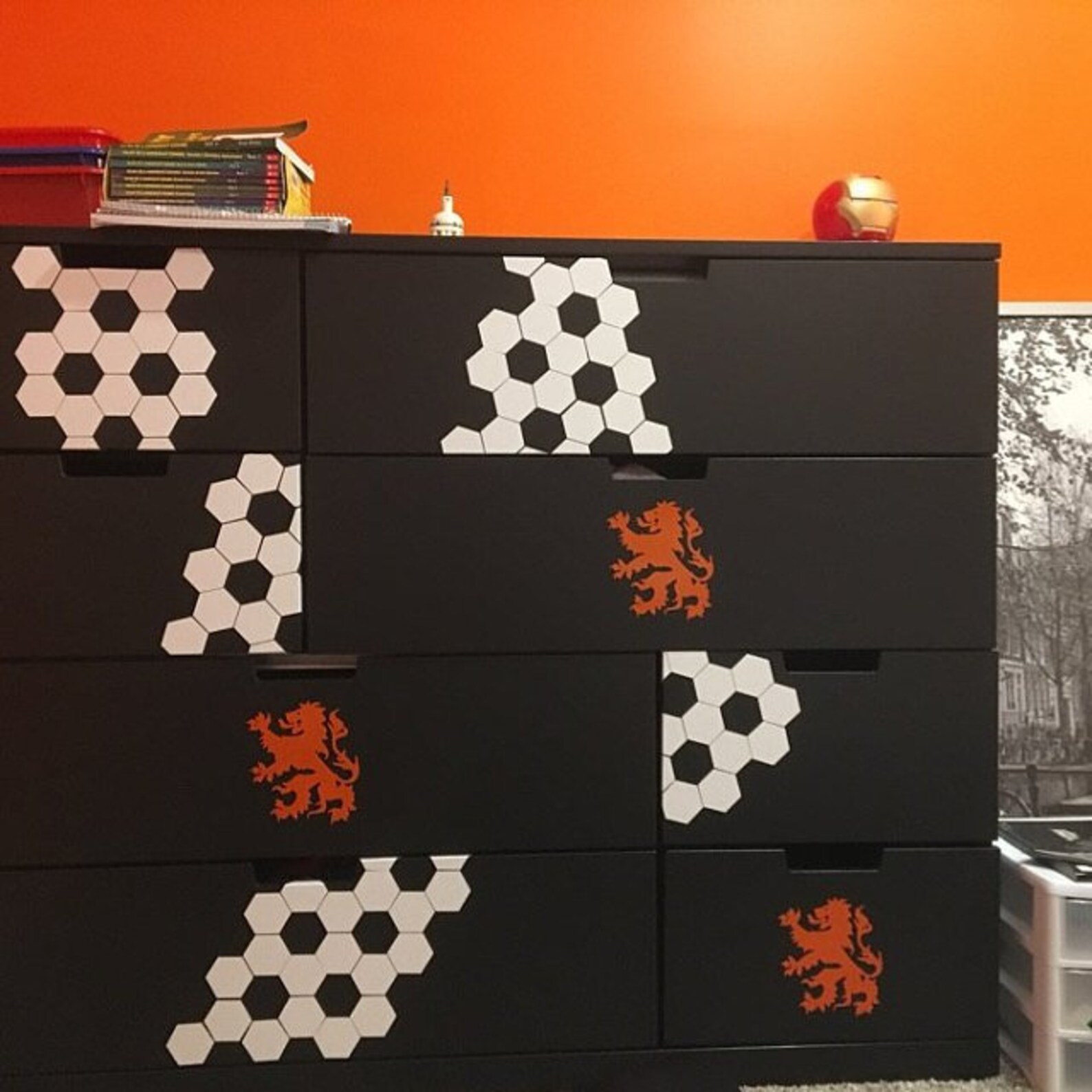 40 Honeycomb Stickers Hexagon Wall Decals Removable | Etsy