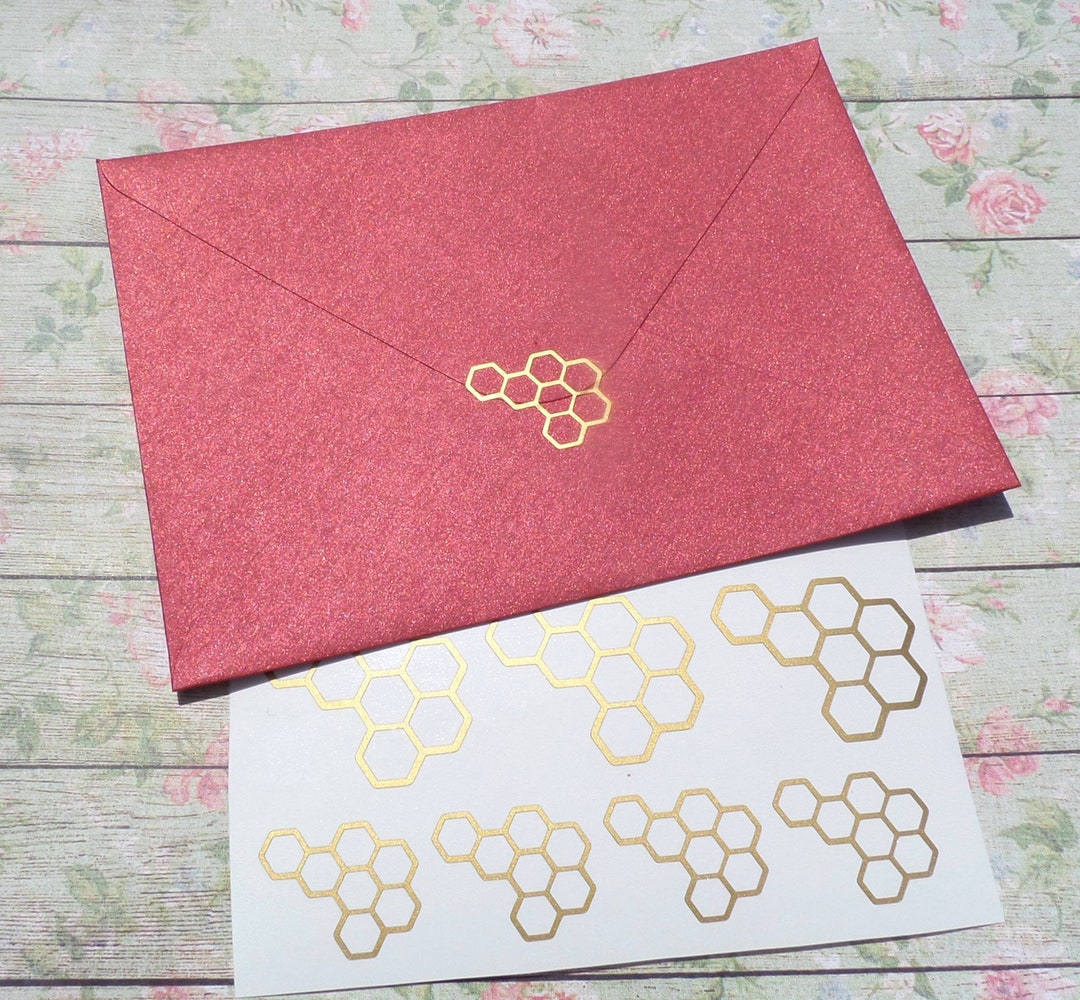 16+ Honeycomb Stickers, Invitation & Envelope Seals, 1-2in (2.5-5cm ...