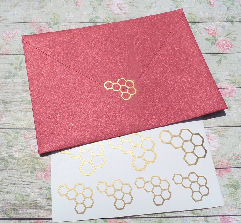 16+ Honeycomb Stickers, Invitation & Envelope Seals, 1-2in (2.5-5cm ...