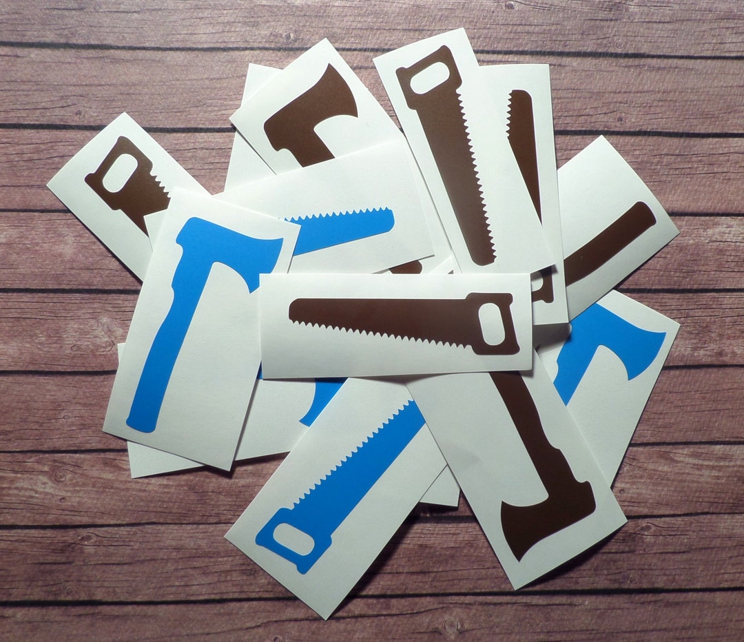 32 Lumberjack Party Decals Tool Stickers Axe Saw - Etsy