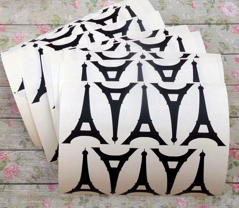 27 Eiffel Tower stickers Paris theme party decorations | Etsy