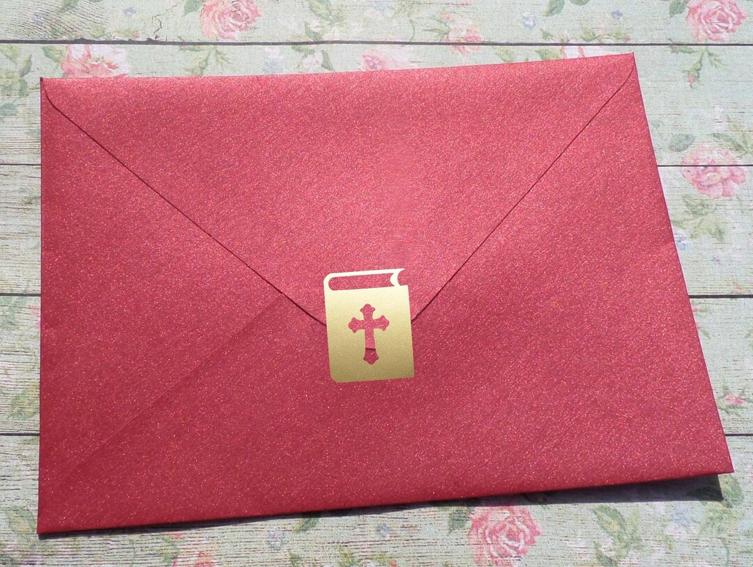 16 Bible Stickers, Holy Bible Envelope Seal, Craft Supply, 0.75 2.5 ...