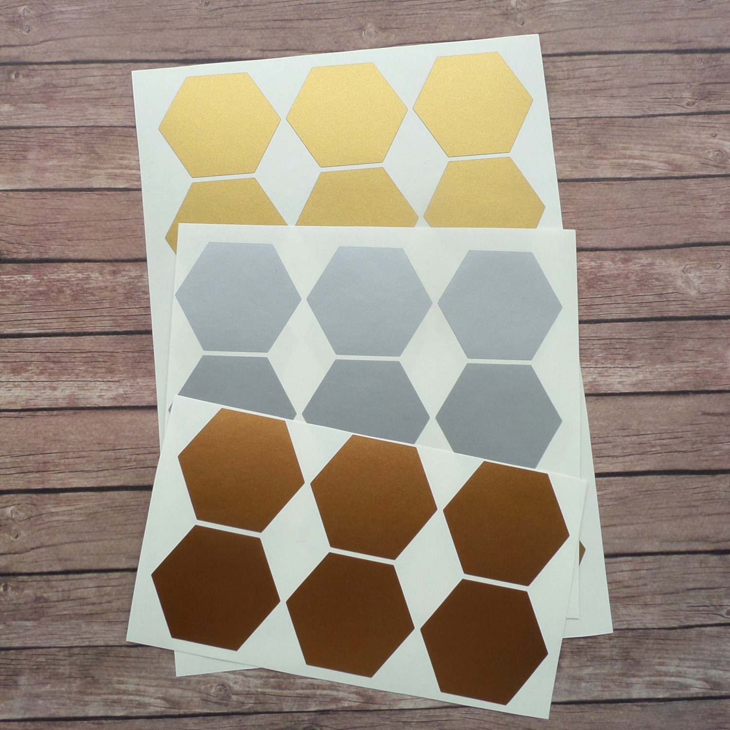 40 Honeycomb stickers hexagon wall decals removable | Etsy
