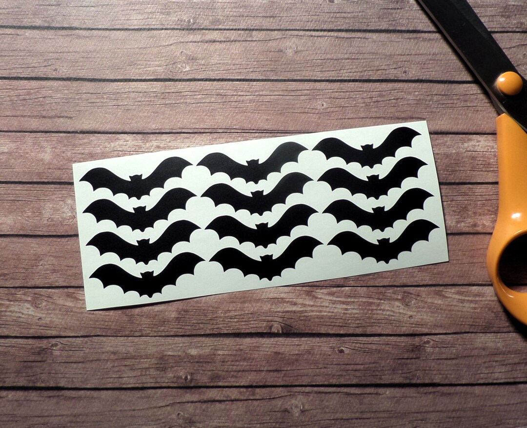 60 Bat Stickers, Bat Decals, Halloween Stickers, Bat Envelope Seals ...