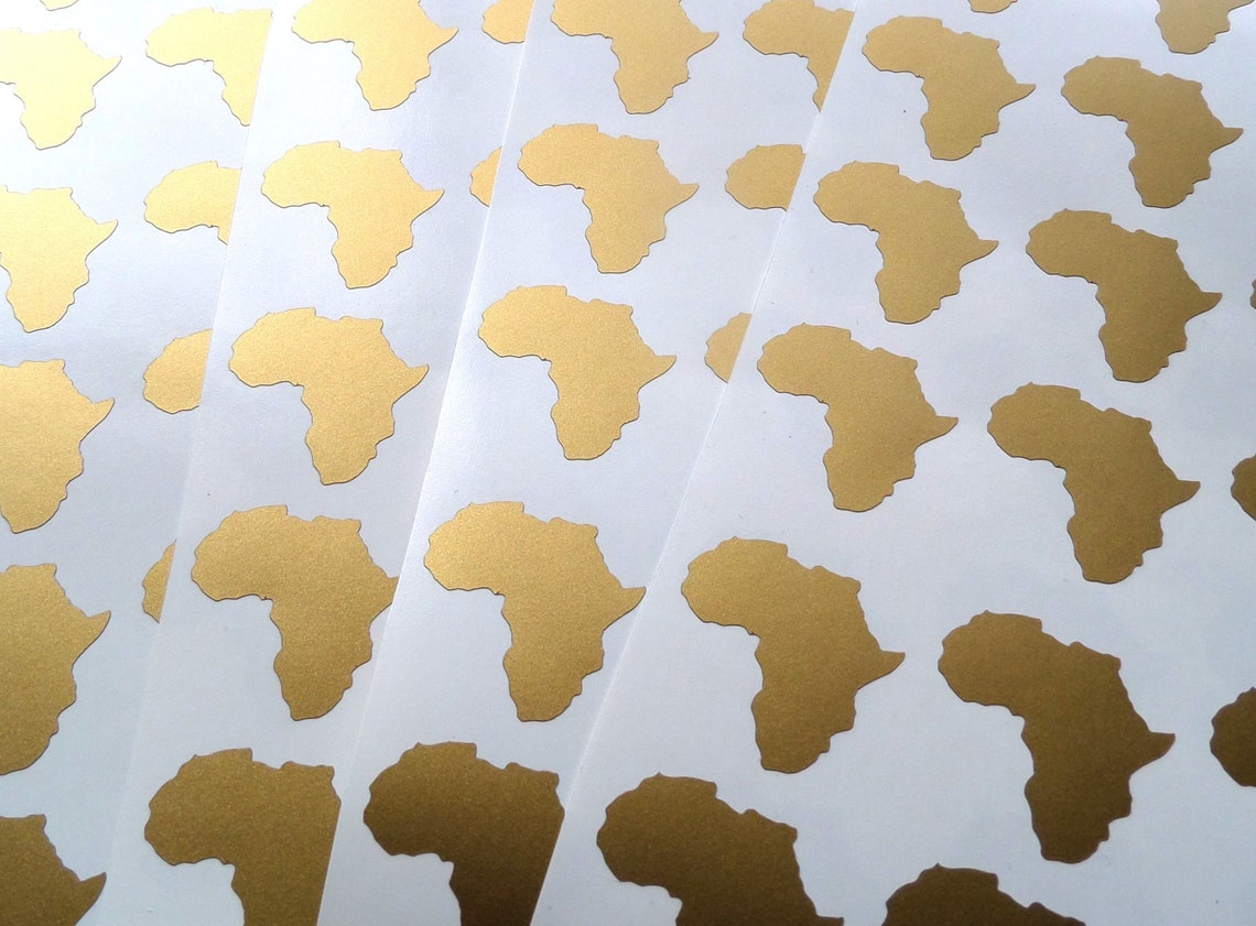 40 Africa Stickers, Safari Theme Party, Thank You Card Decor, Vinyl ...