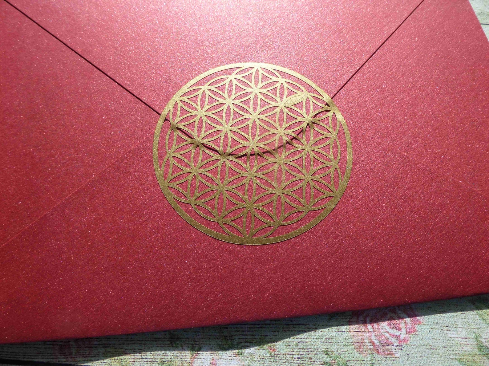 10 Flower of Life Stickers sacred geometry decals vinyl gold | Etsy