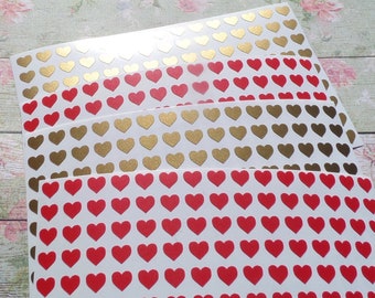 Mini Heart Stickers - Etsy