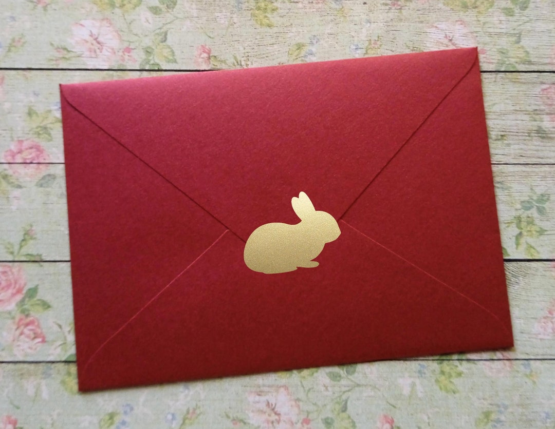 16-100 Bunny Stickers, Easter Envelope Seal, Craft Supply, 0.5 -2.5in ...