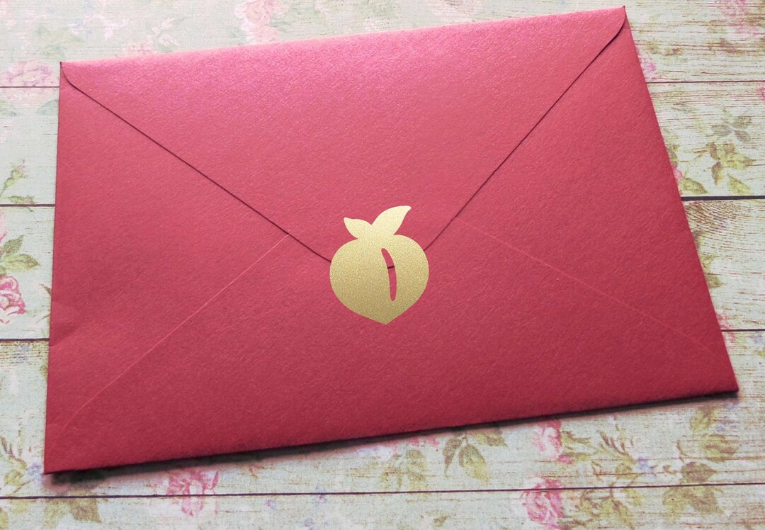 20+ Peach Stickers, Fruit Envelope Seal, Removable Wallpaper, Craft ...