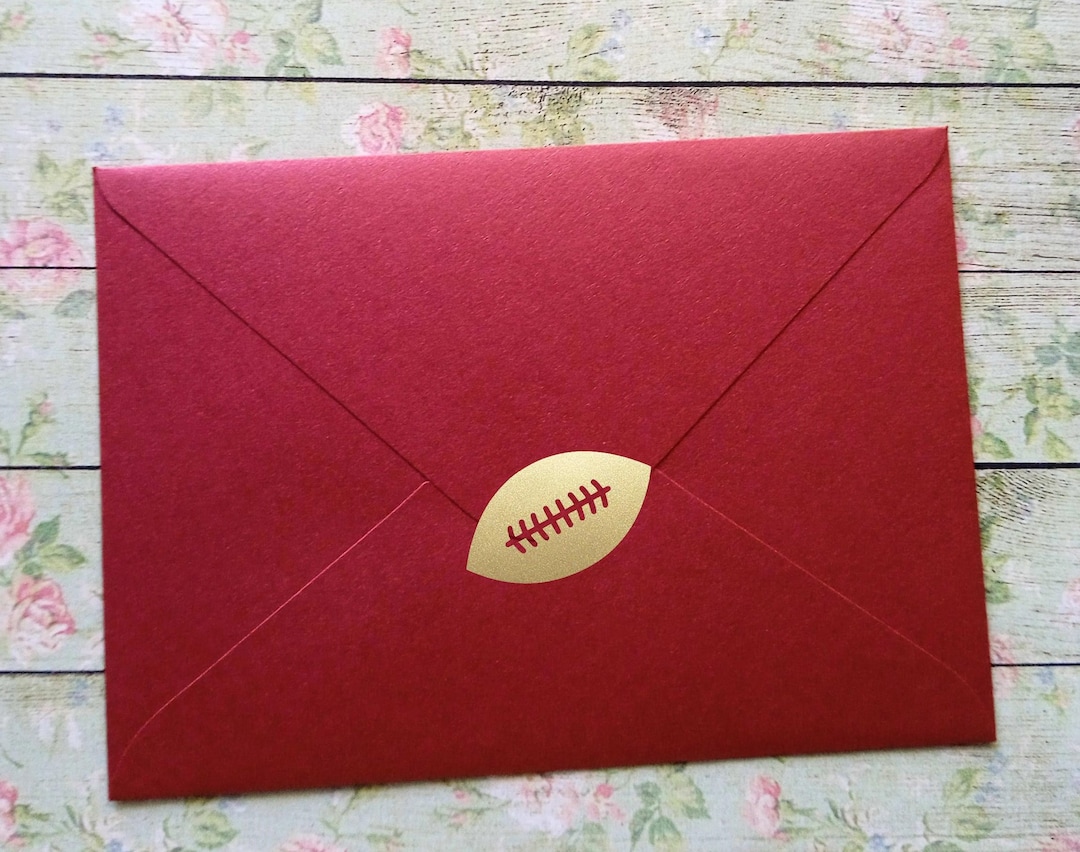 20+ Football Stickers, Envelope Seal, Craft Supply, 1-2in (2.5-5cm ...