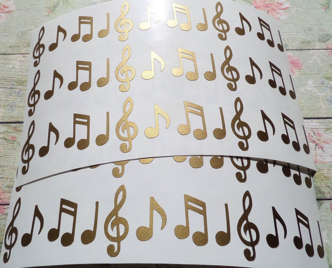 200 Tiny Music Notes Stickers, Vinyl Decals, (50x4) - Etsy