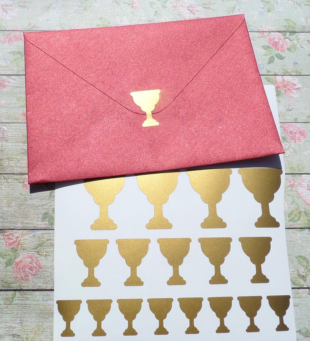 Chalice Stickers, First Holy Communion, Religious Invitation, Envelope ...