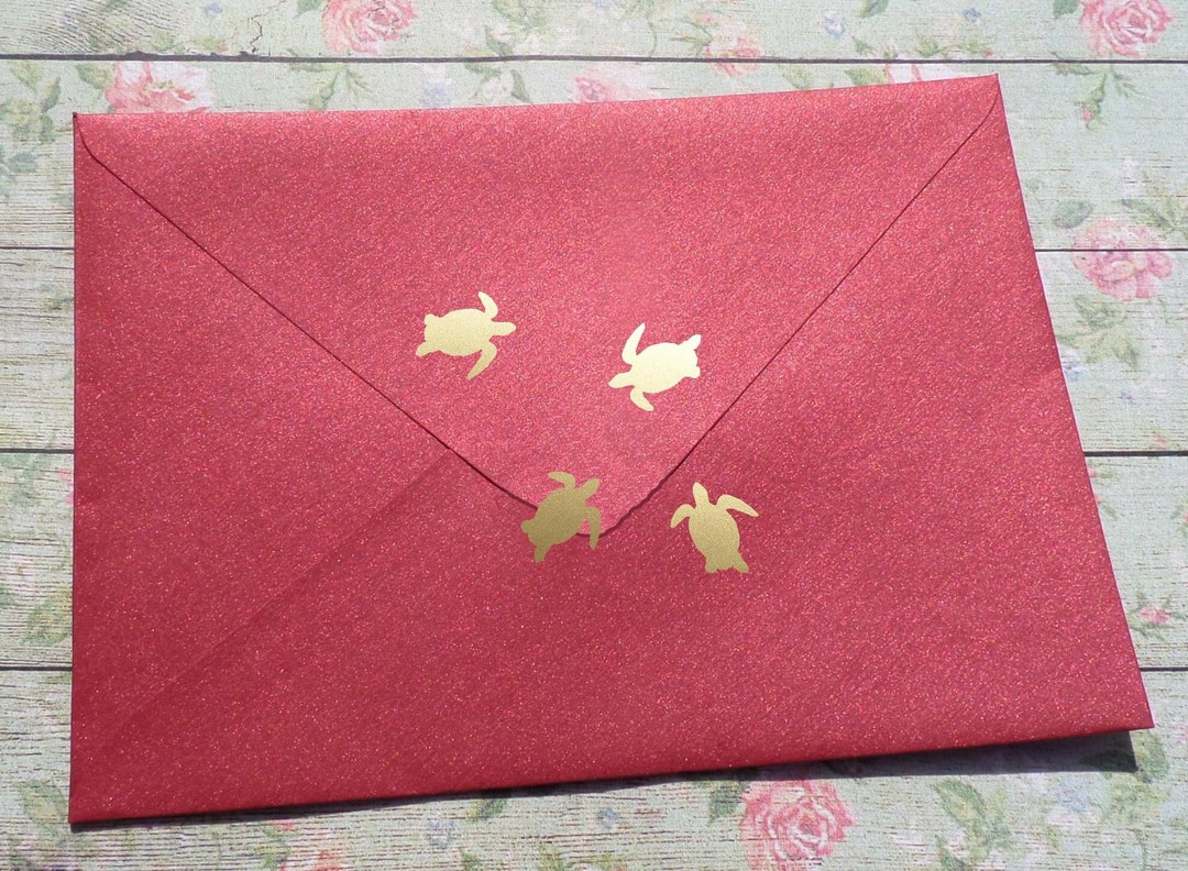 20+ Sea Turtle Stickers, Envelope Seal, Craft Supply, 0.5 - 2in, Vinyl ...