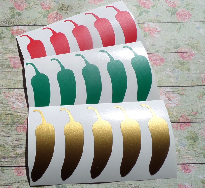 Jalapeno Pepper Stickers: Spicy Food Decals, Fiesta Party Favors (set ...