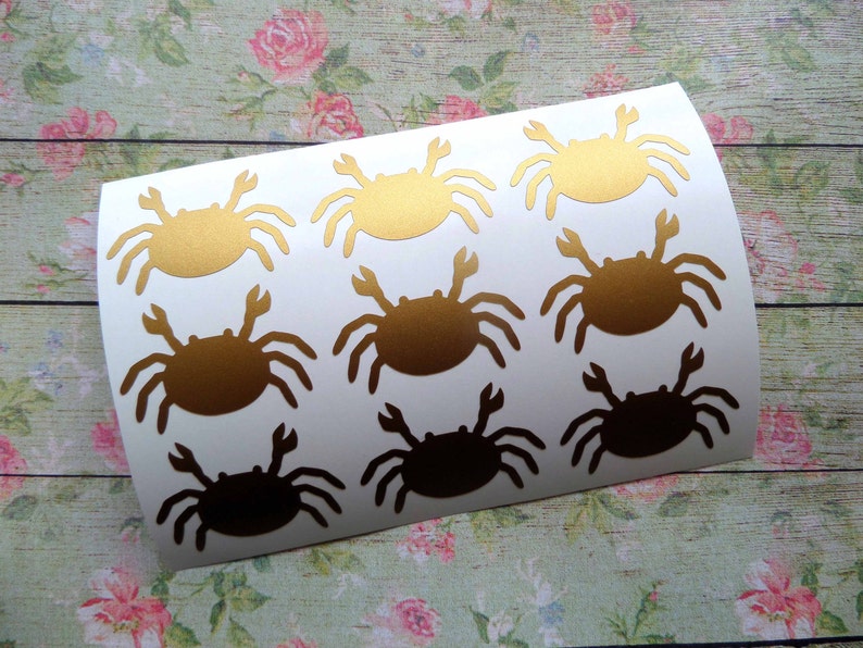 40 Vinyl Crab Stickers Crab Decals Under the Sea Party - Etsy