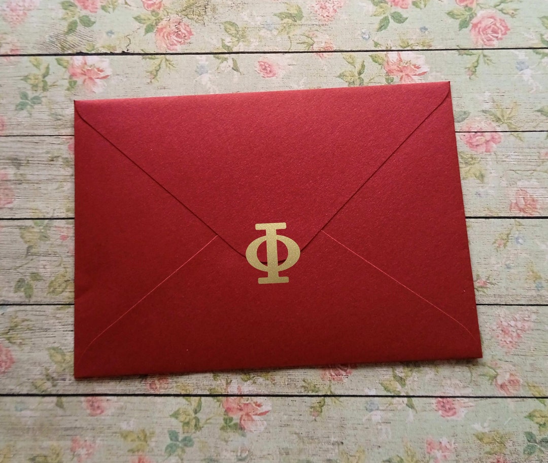 40+ Phi Stickers, Greek Letter, Envelope Seal, Craft Supply, 0.5-1.5in ...