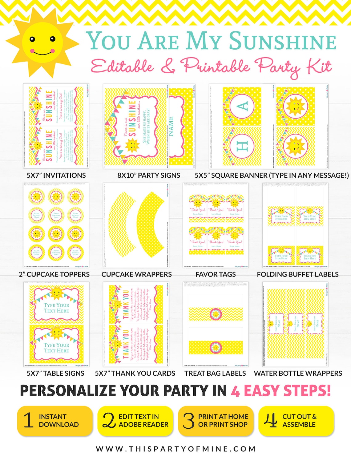 You Are My Sunshine Party Decorations You Are My Sunshine - Etsy