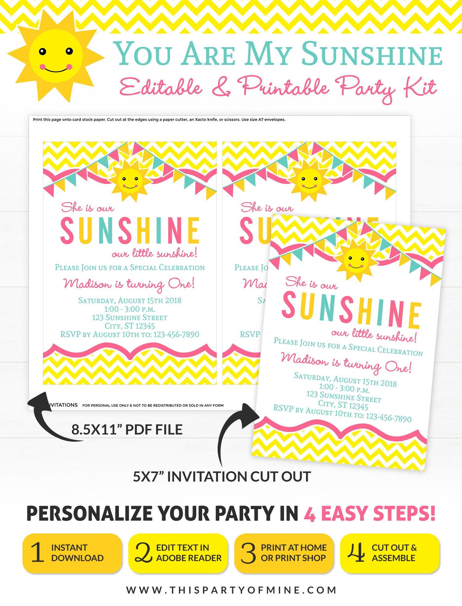 You Are My Sunshine Party Decorations You Are My Sunshine - Etsy