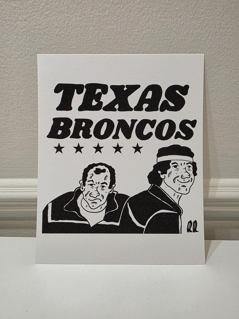 Texas Broncos 8x10 Print - Etsy
