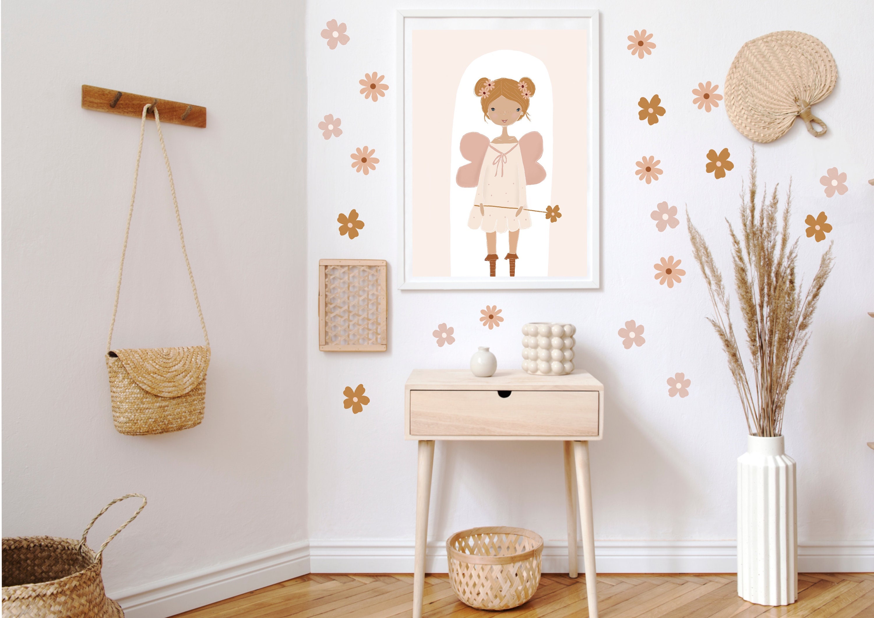 Wildflower Wall Decals earthy REMOVEABLE AND REUSEABLE - Etsy