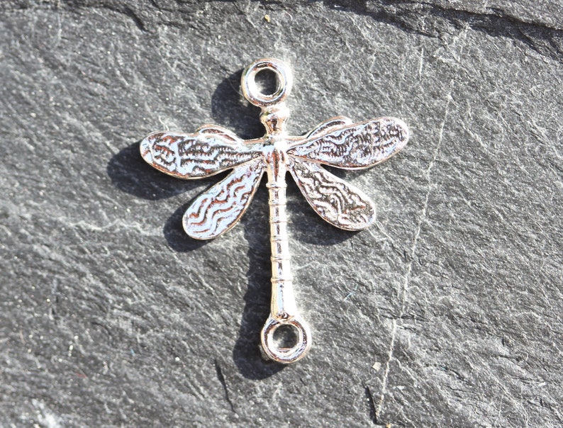 Sterling Silver Dragonfly Connecting Pendant 19.5x17.5mm | Etsy UK
