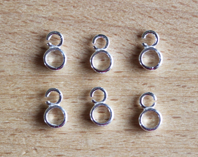 Sterling Silver Spacer Carrier for Charms Sold in Packs of Six and ...
