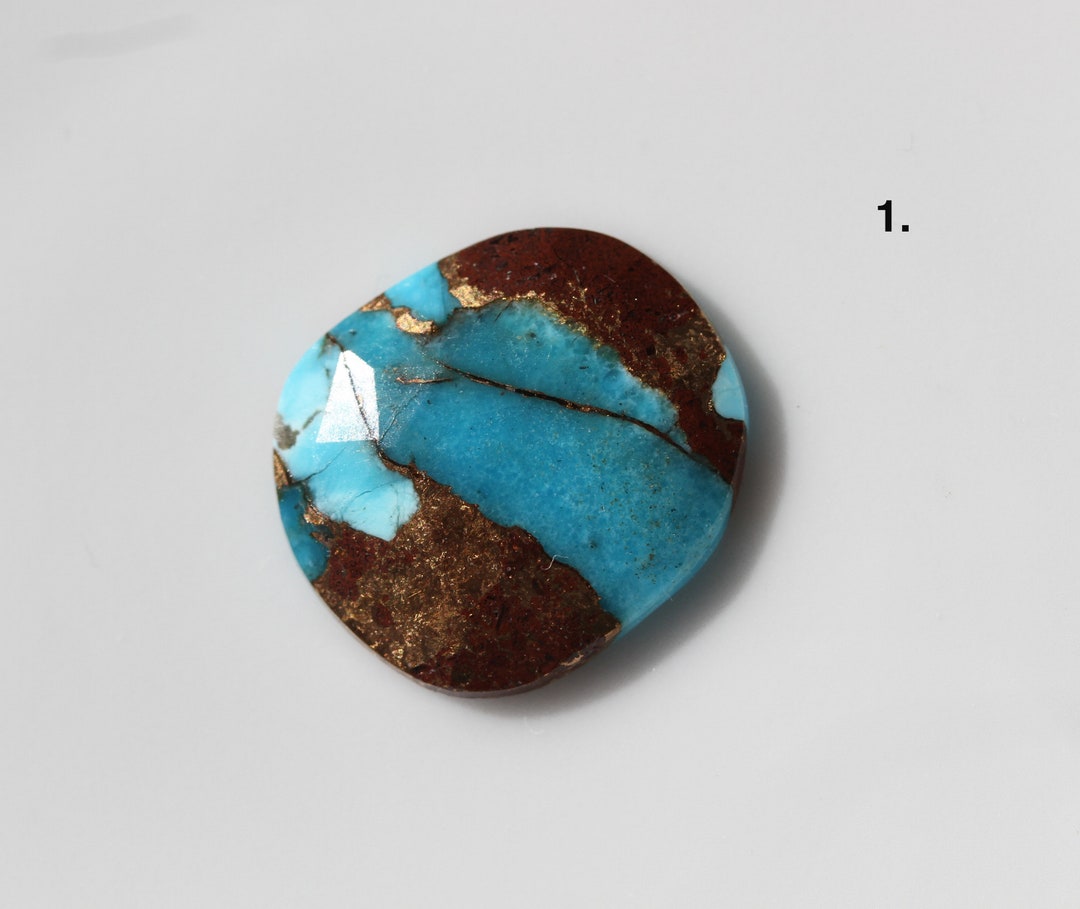 AAA+ Copper Lava Mohave (mojave) Turquoise Rose Cut Slices - Six to ...