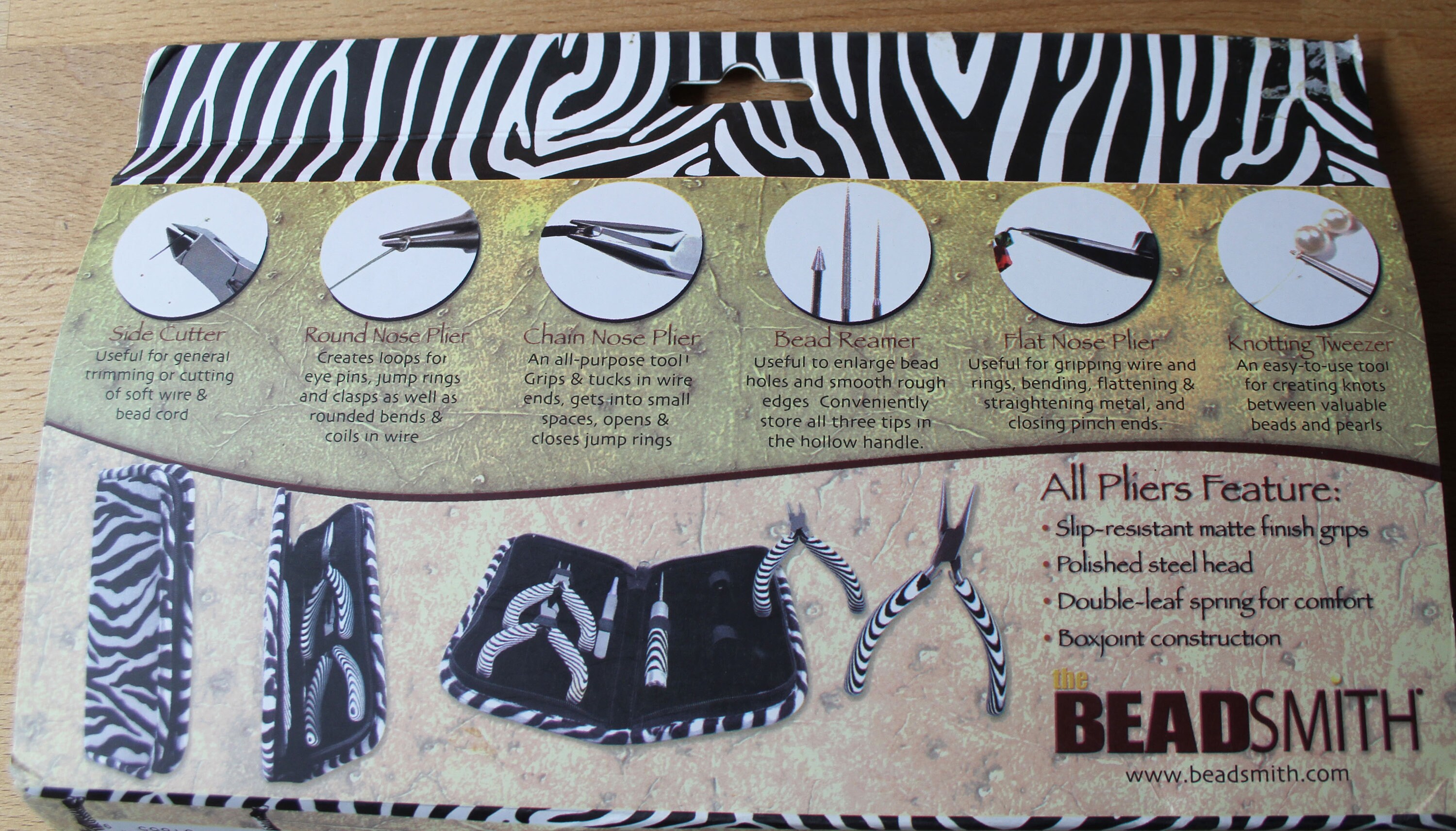 Beadsmith Zebra Line Six Piece Tool Kit With Pliers Tweezers - Etsy Israel