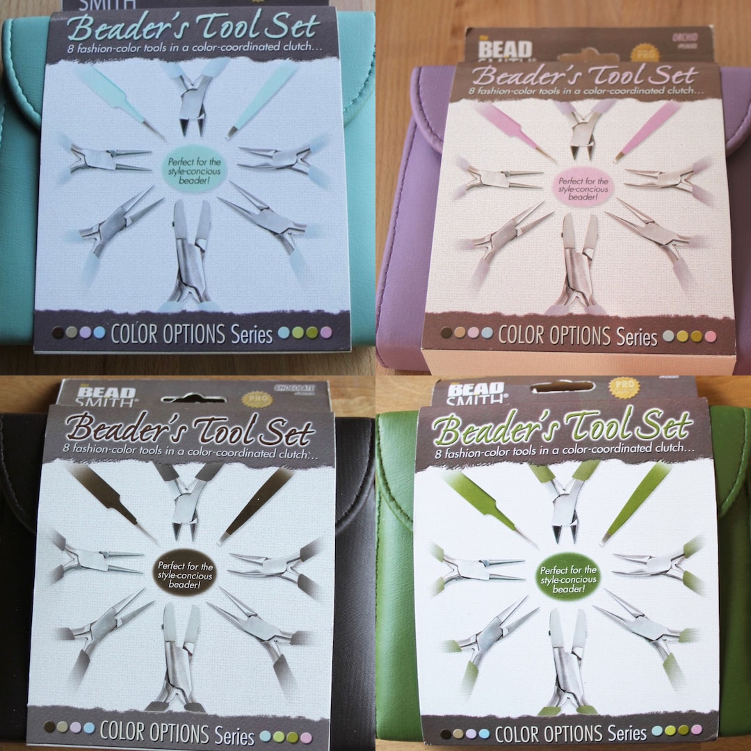 The Beadsmith® Beader's Tool Kit in Aqua, Orchid, Chocolate and Olive ...