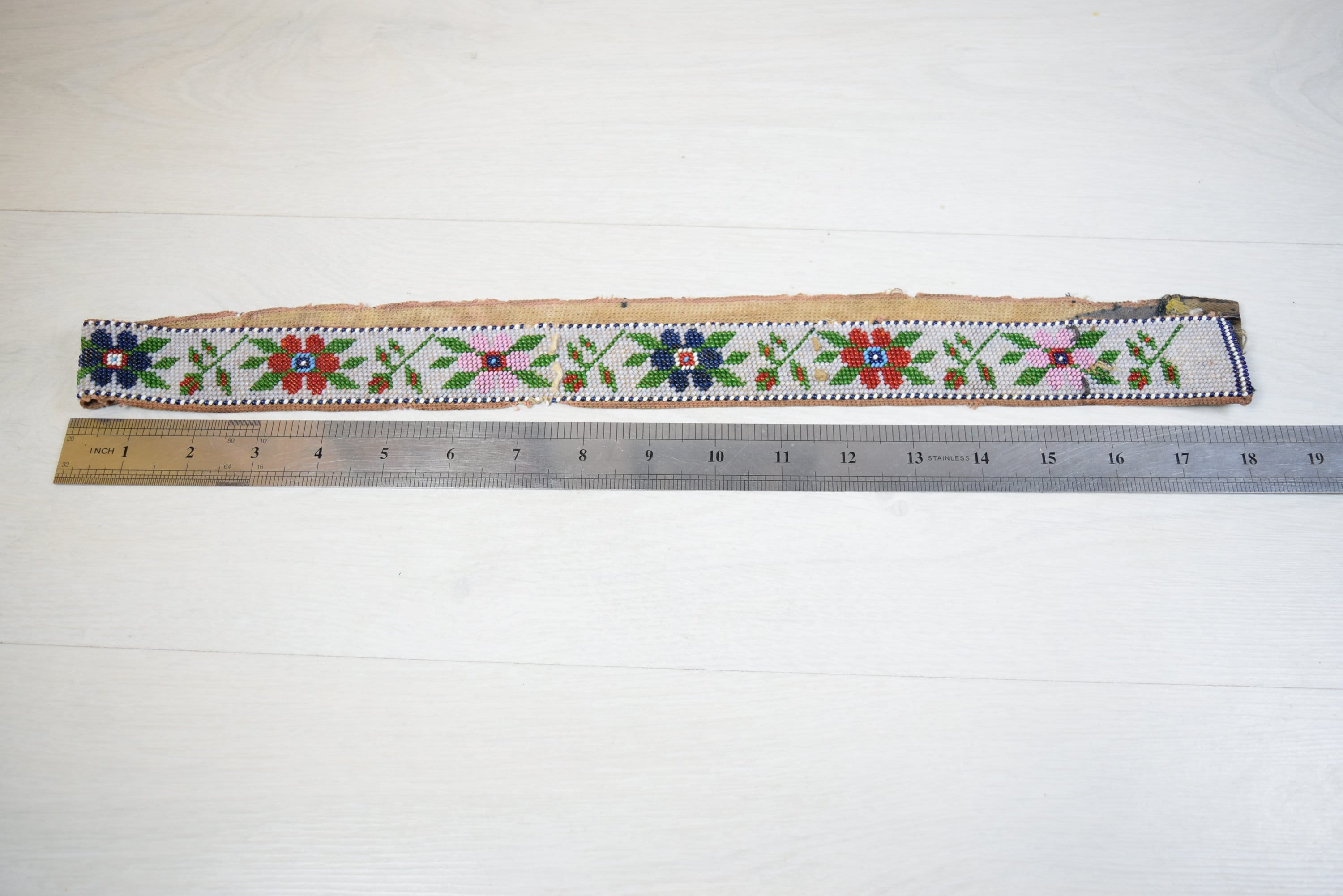 Antique Bulgarian WWI POW Beaded Handmade Beadwork Belt Beads Prisoners ...