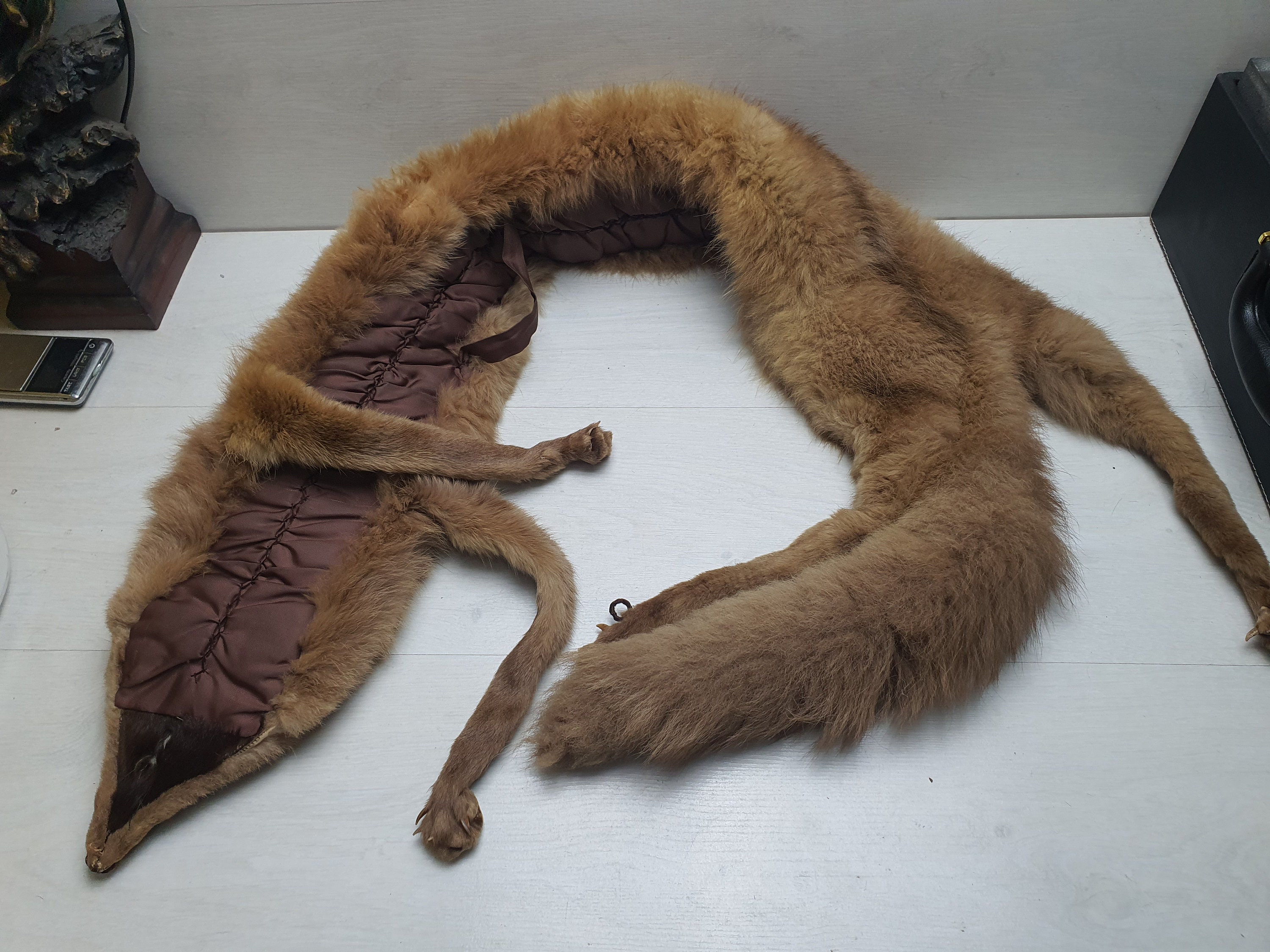 Vintage Collectible Full Size Red Fox Fur Scarf Head Tail Real - Etsy