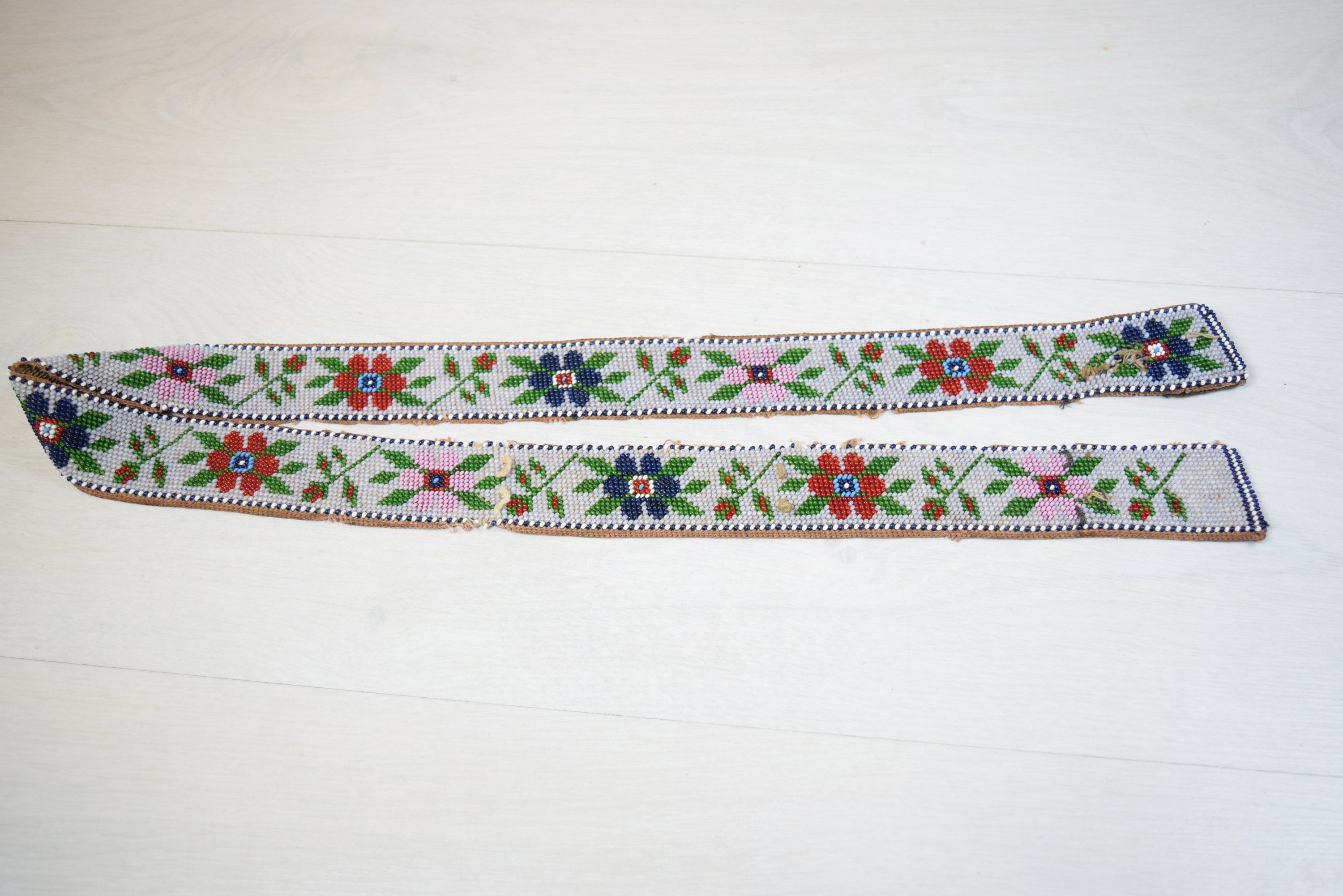 Antique Bulgarian WWI POW Beaded Handmade Beadwork Belt Beads Prisoners ...