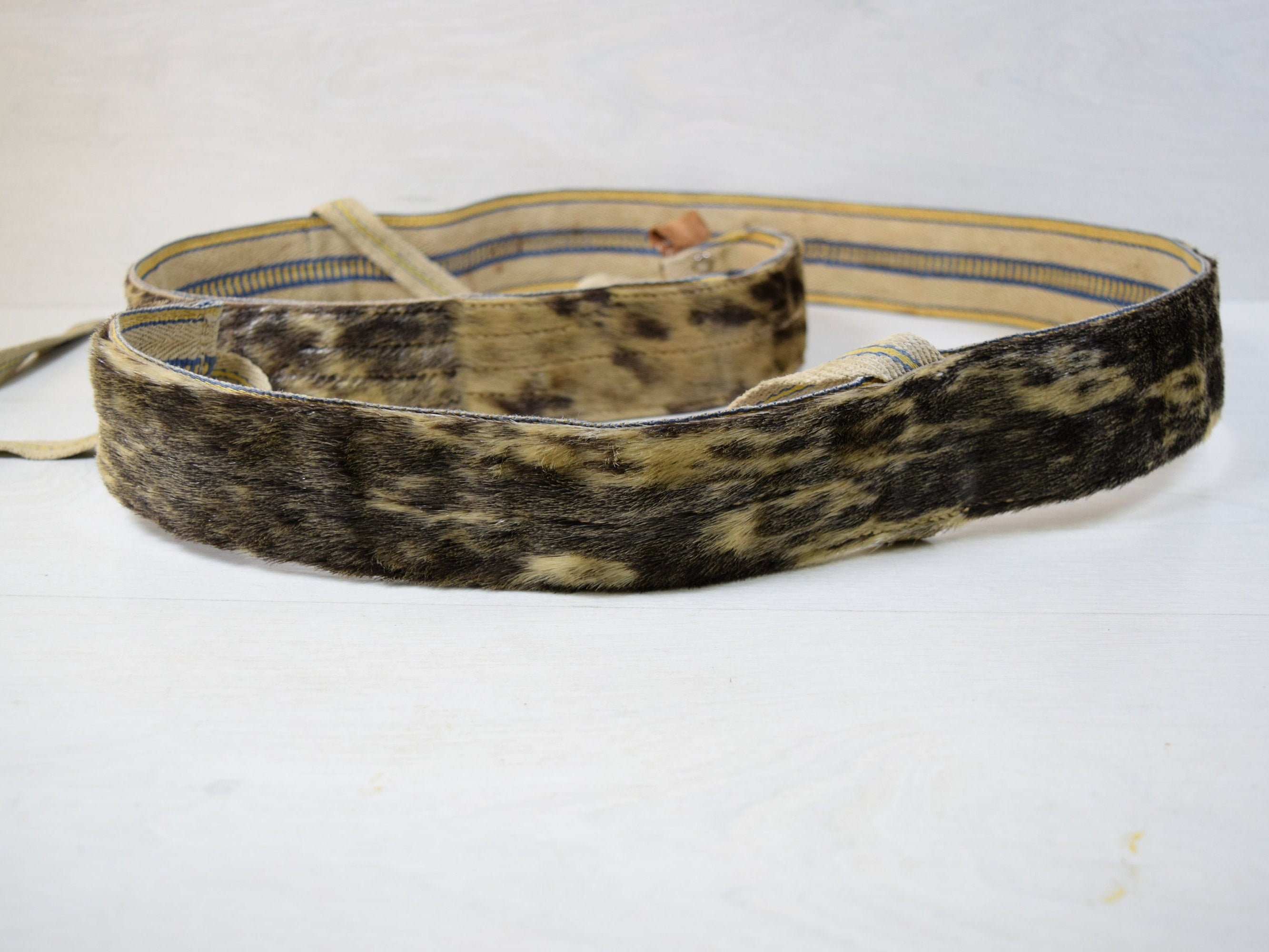 Vintage Genuine Leather Otter Fur Belt Made in Austria Signed - Etsy
