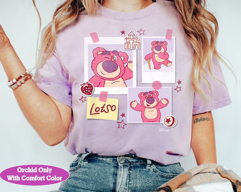 Disney Pixar Toy Story Cute Lotso Grid Photos Shirt, WDW Magic Kingdom ...