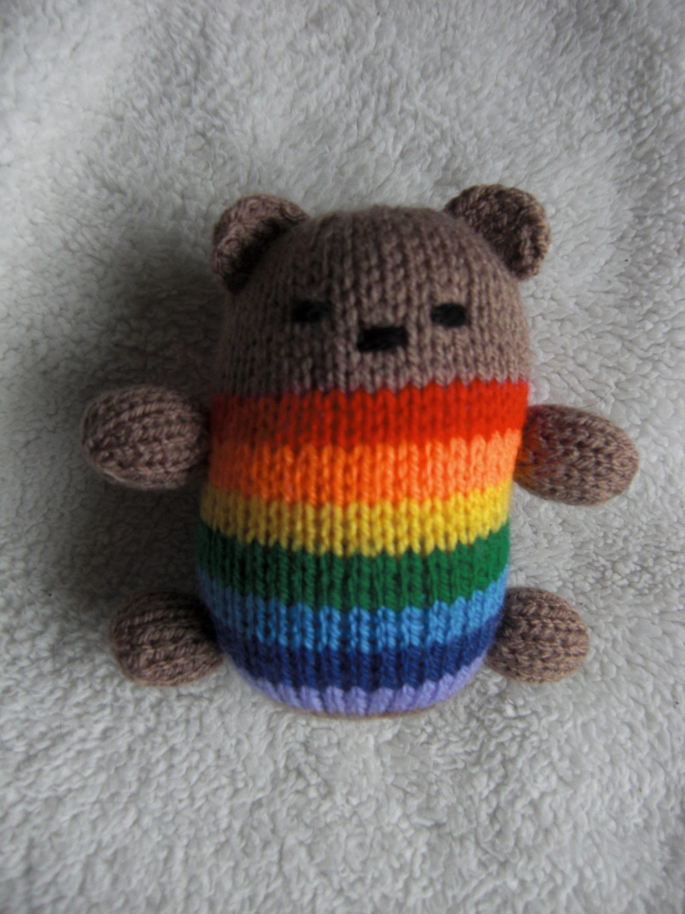 CHOOSE Your FLAG LGBT Hand-knitted Brown Bear Gay - Etsy UK