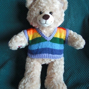 CHOOSE Your FLAG - LGBT+ Hand-knitted V Neck Vest for Stuffed Toys ...