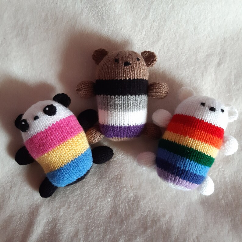 CHOOSE your FLAG LGBT Hand-Knitted Panda Bear Gay | Etsy