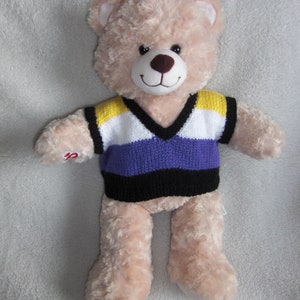 CHOOSE Your FLAG - LGBT+ Hand-knitted V Neck Vest for Stuffed Toys ...