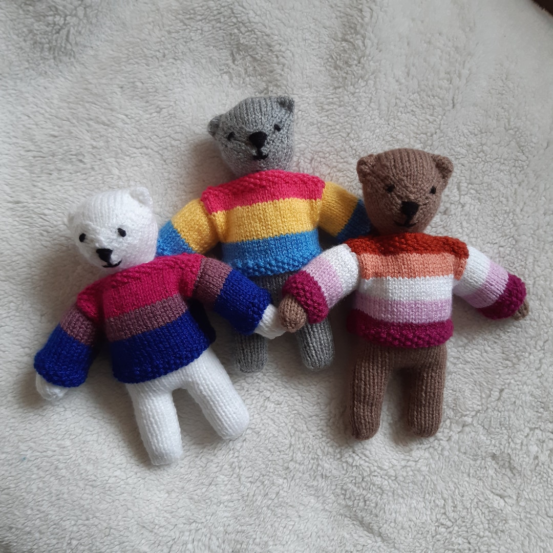 CHOOSE Your FLAG - LGBT+ Hand-knitted Bear With Sweater-gay,lesbian ...