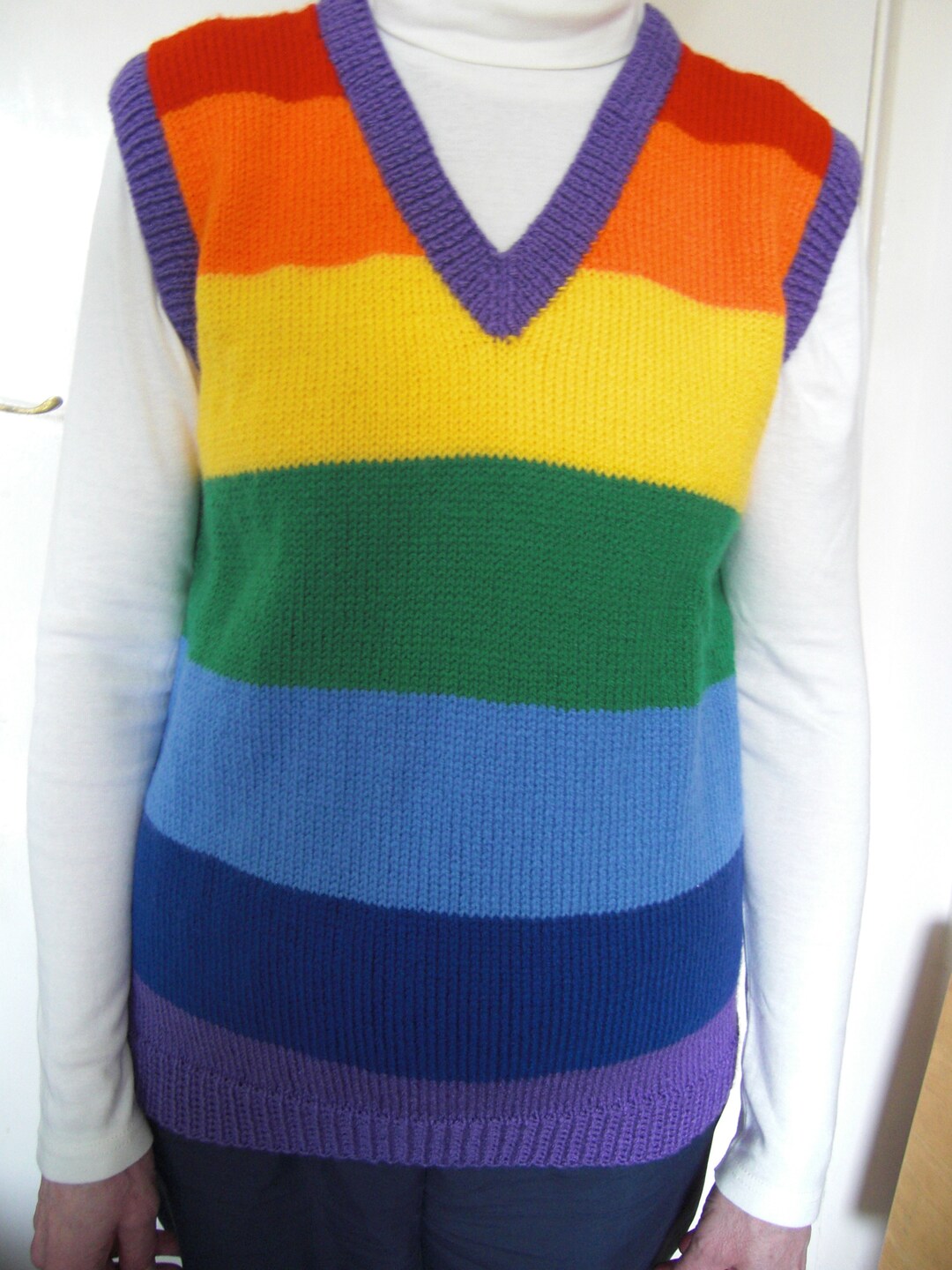 CHOOSE Your FLAG - LGBT+ Hand-knitted V-neck Vest - Gay, Lesbian ...