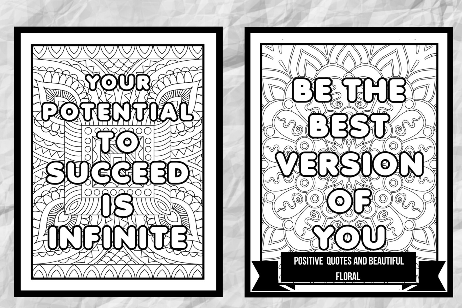 25 Coloring Pages Positive Quotes Adult Coloring Book Digital Coloring ...